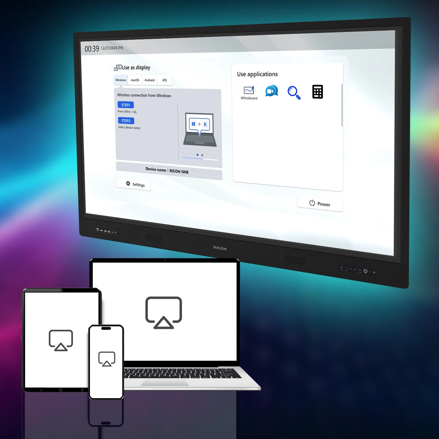 RICOH A8610 | Smart Whiteboard voor hybride werken | Ricoh Nederland